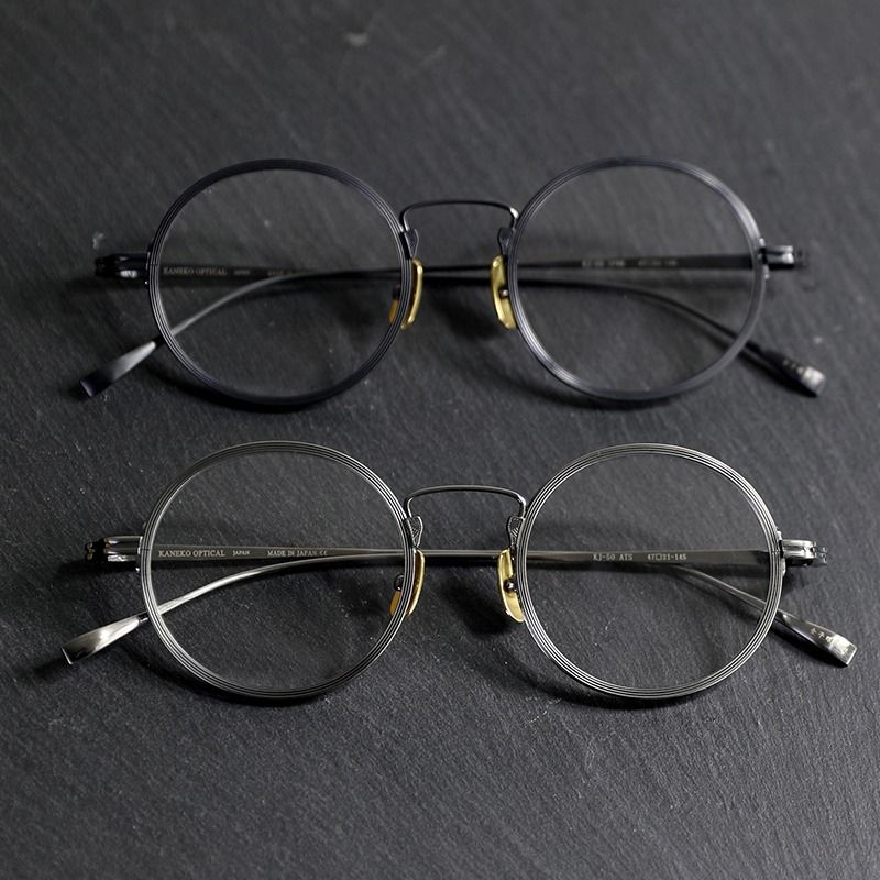 金子眼鏡 , KJ-50 , SIZE:47-21-145, 男裝, 手錶及配件, 眼鏡 - Carousell