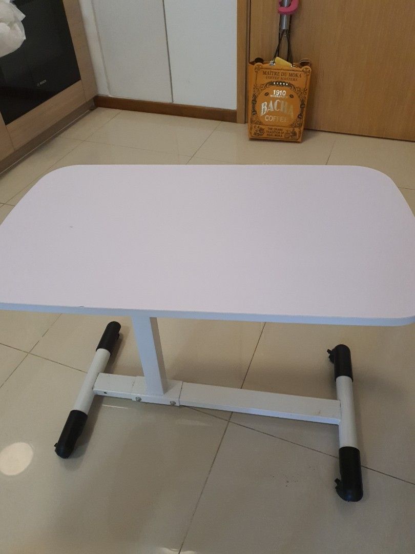 Adjustable table with wheel, Furniture & Home Living, Furniture, Tables ...