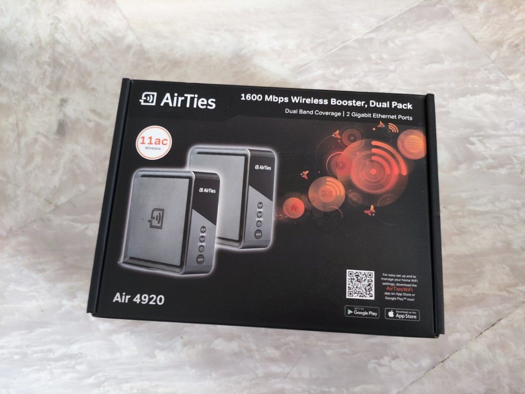 BNIB AirTies Air 4920 WIFI SmartMesh 2.4Ghz and 5Ghz WIFI extender ...