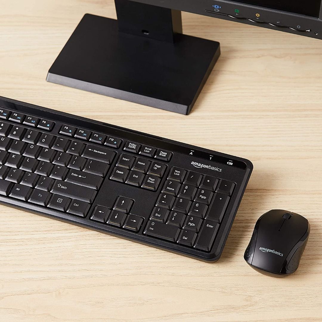 Amazon Basics Wireless Computer Keyboard and Mouse Combo (QWERTY), Computers & Tech, Parts ...
