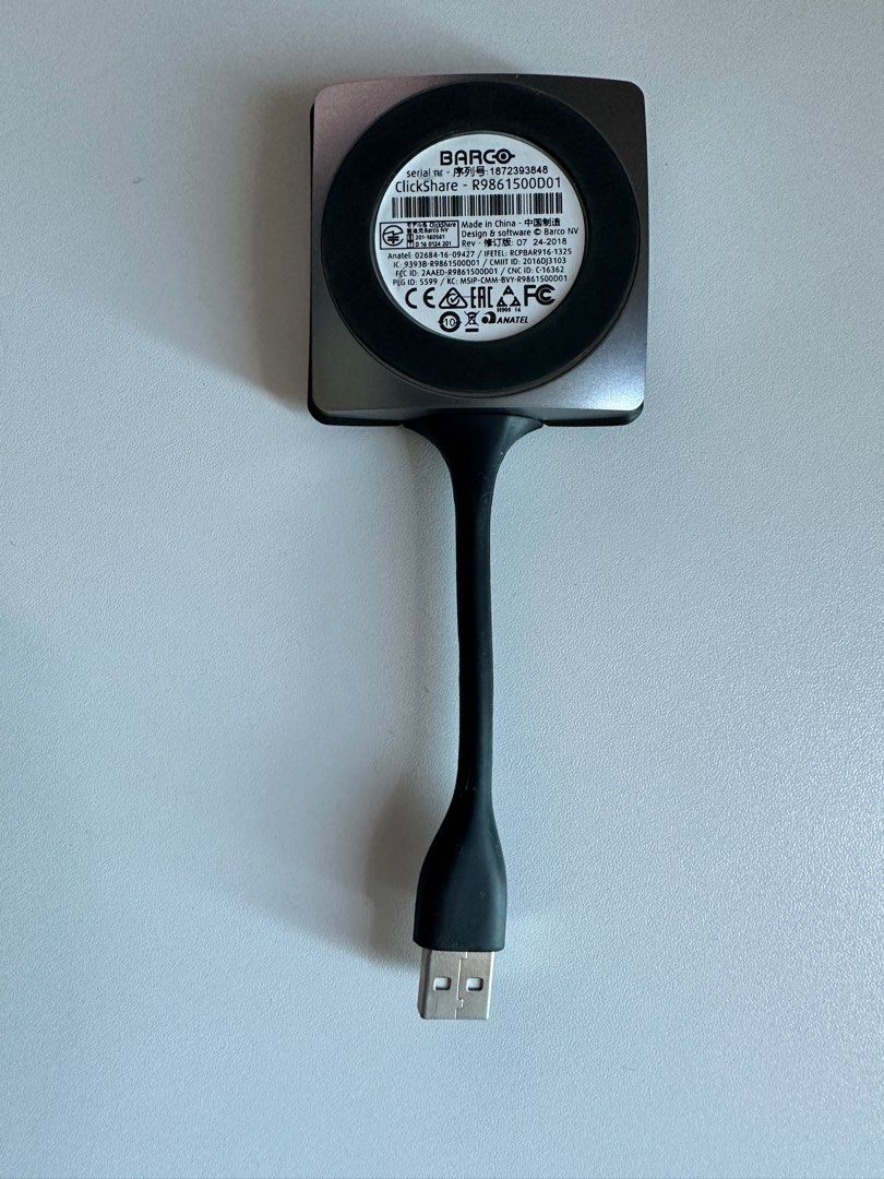 Barco Clickshare USB Type-A wireless button, Computers & Tech, Office ...