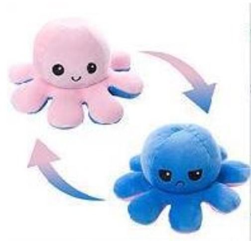 Big Reversible Flip Octopus Plush Toy Gifts Mood Octo 20cm 40cm for ...