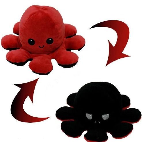 Big Reversible Flip Octopus Plush Toy Gifts Mood Octo 20cm 40cm for ...