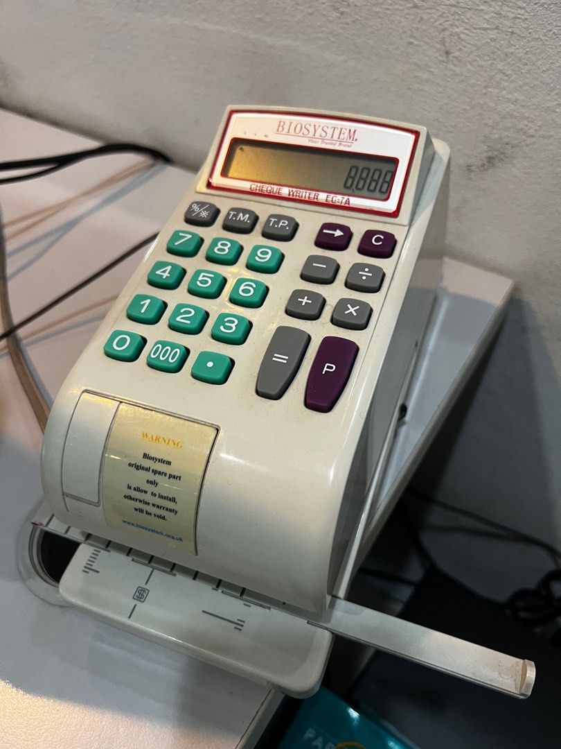 Biosystem cheque writer extra ink new, Computers & Tech, Office ...