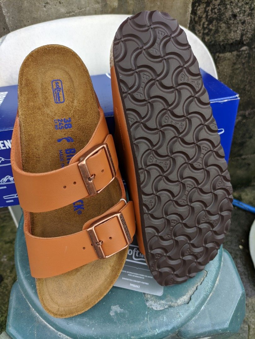 Birkenstock Arizona Ginger Brown (Soft footbed), Women's Fashion ...