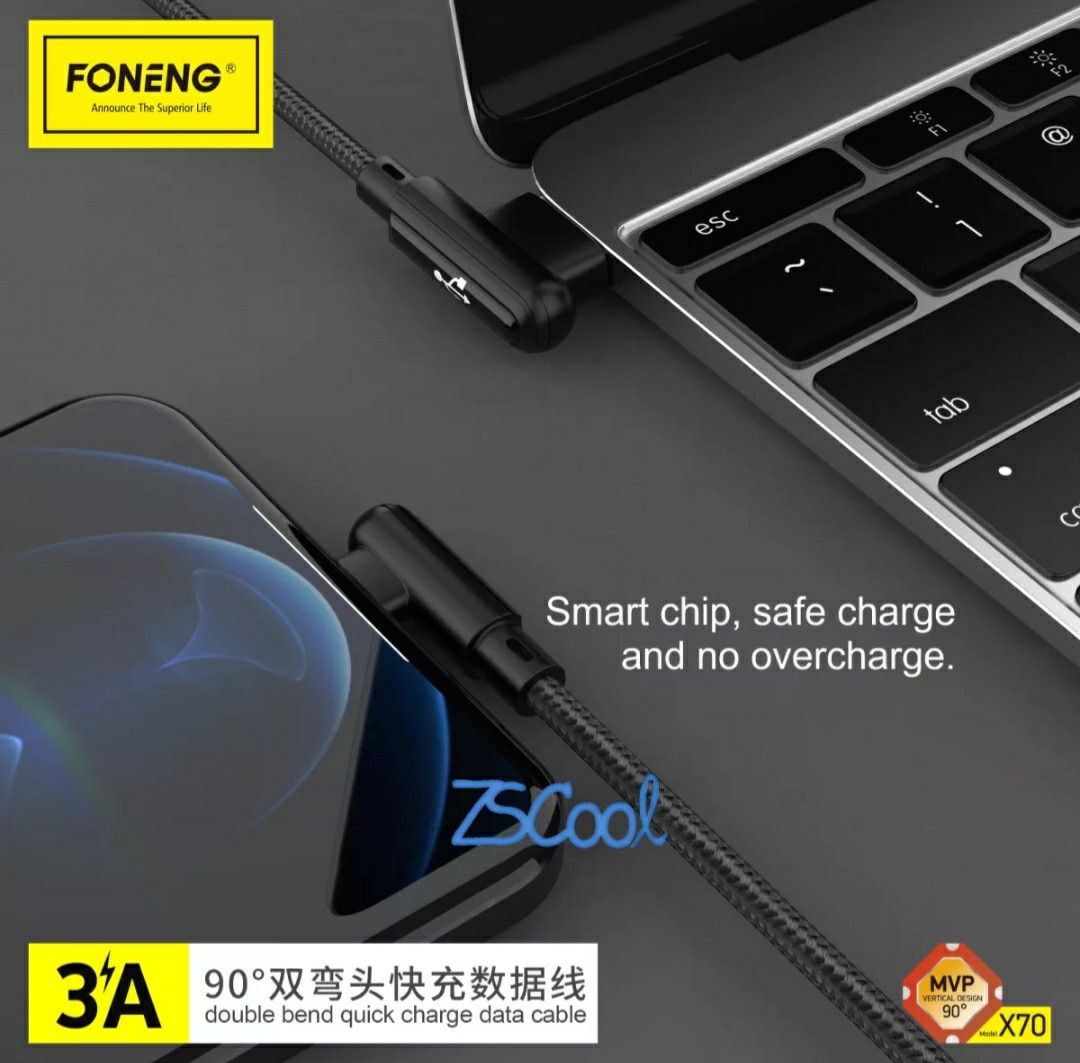 [BNIB] Foneng Double Bending Braid Game Cable, Computers & Tech, Parts ...