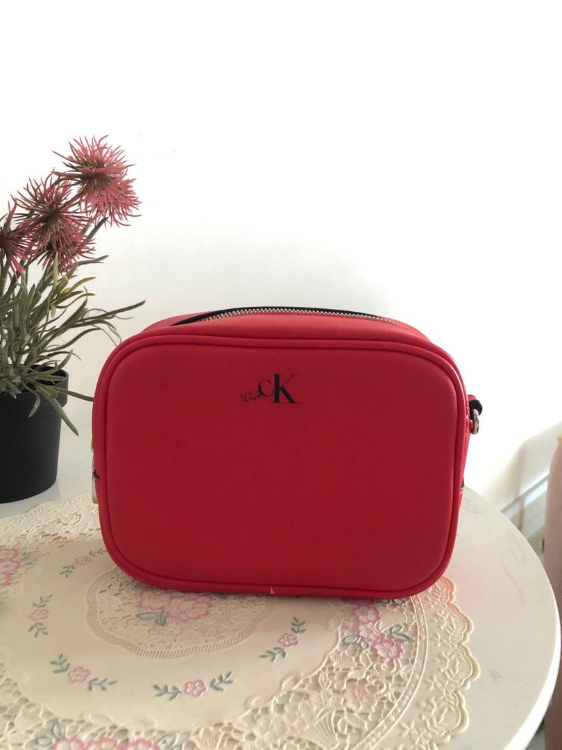 CALVIN KLEIN Red Bag, Luxury, Bags & Wallets on Carousell