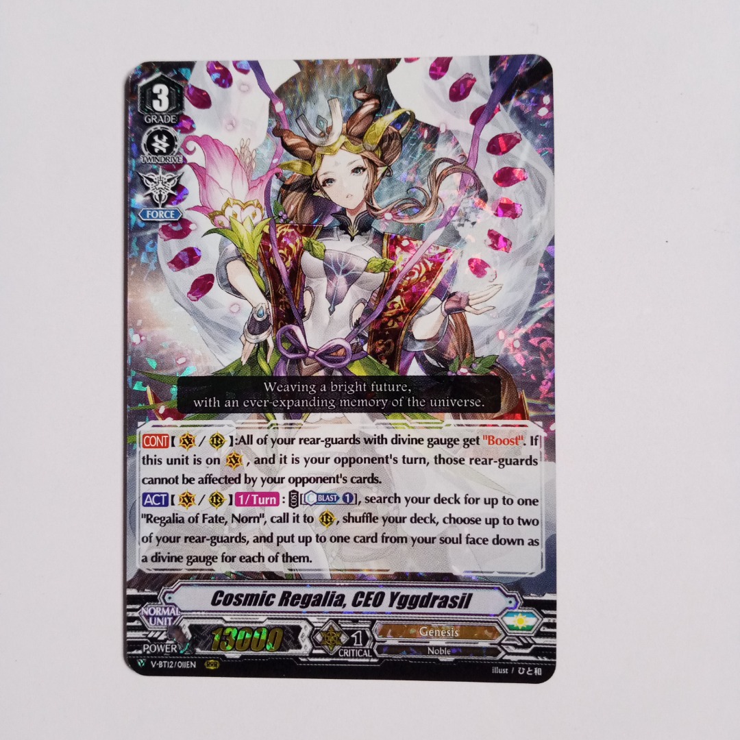 CARDFIGHT!! VANGUARD V-BT12/011EN Cosmic Regalia, CEO Ygdrassil, Hobbies & Toys, Toys & Games on ...