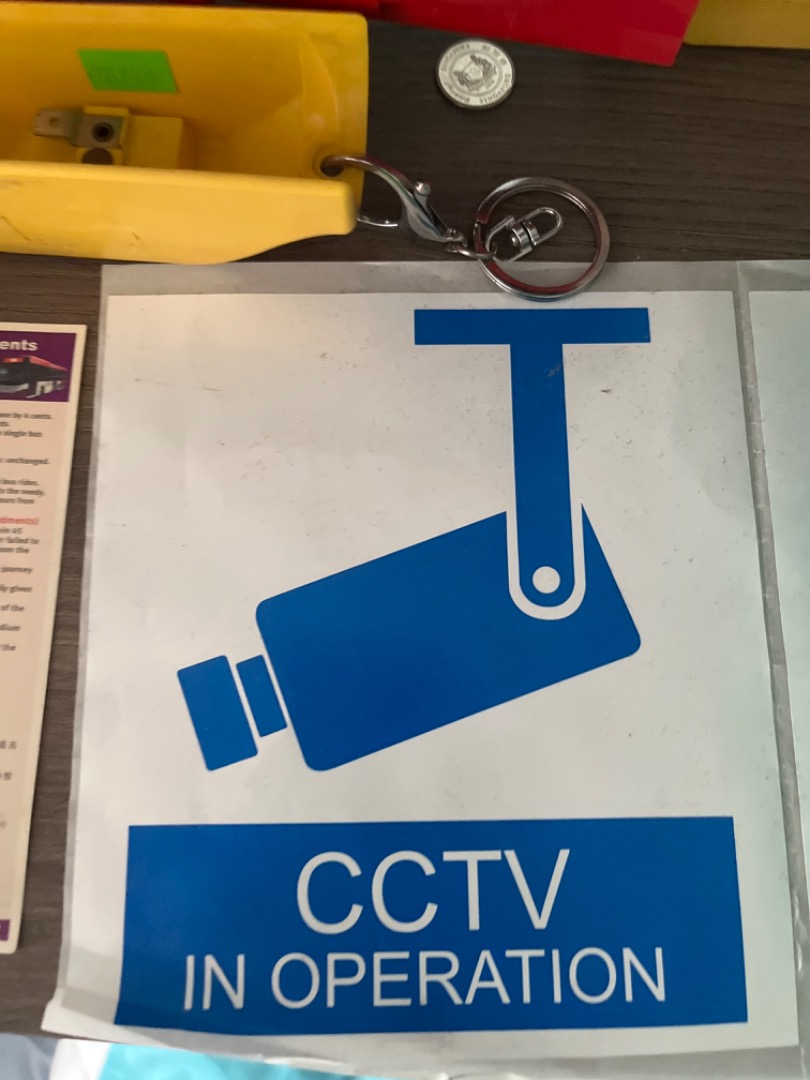 CCTV in Operation sticker (same as the Sbs buses), Hobbies & Toys ...