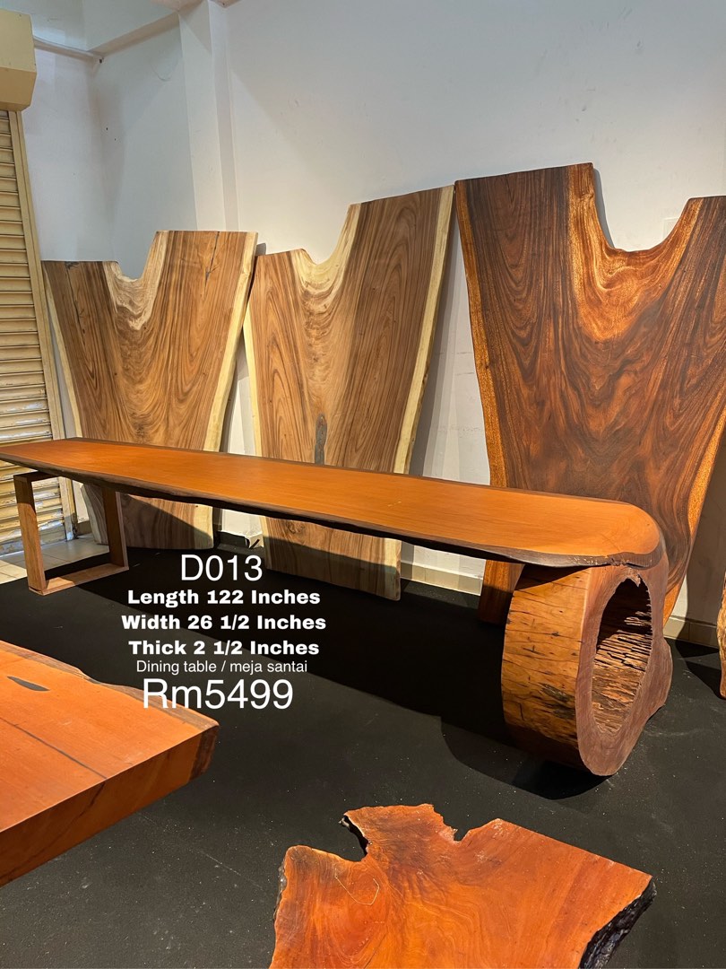 Cengal Dining Table Solid Wood, Furniture & Home Living, Outdoor ...