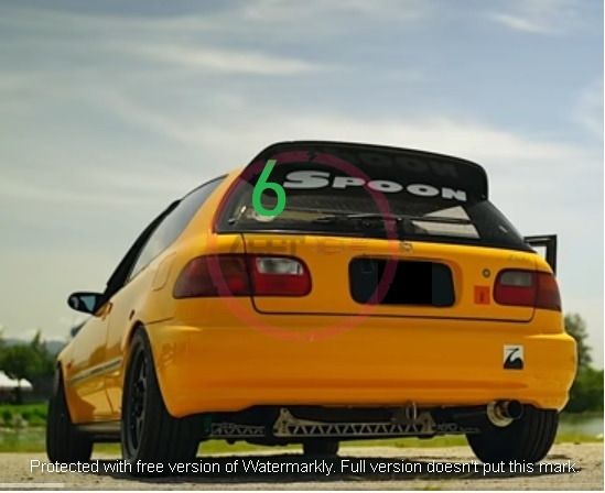 CFS492 Honda Spoon Door Pintu Stiker Sticker Vinyl Decal Stripes ...