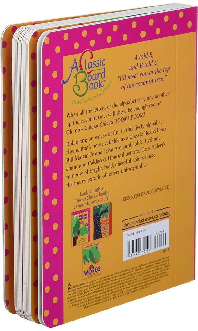 Chicka Chicka Boom Boom Kids Board Book, Hobbies & Toys, Books ...