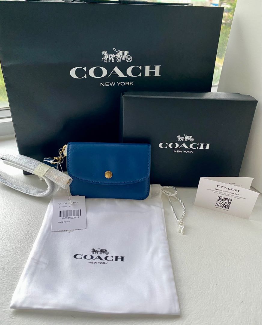 Coach card pouch, Luxury, Bags & Wallets on Carousell