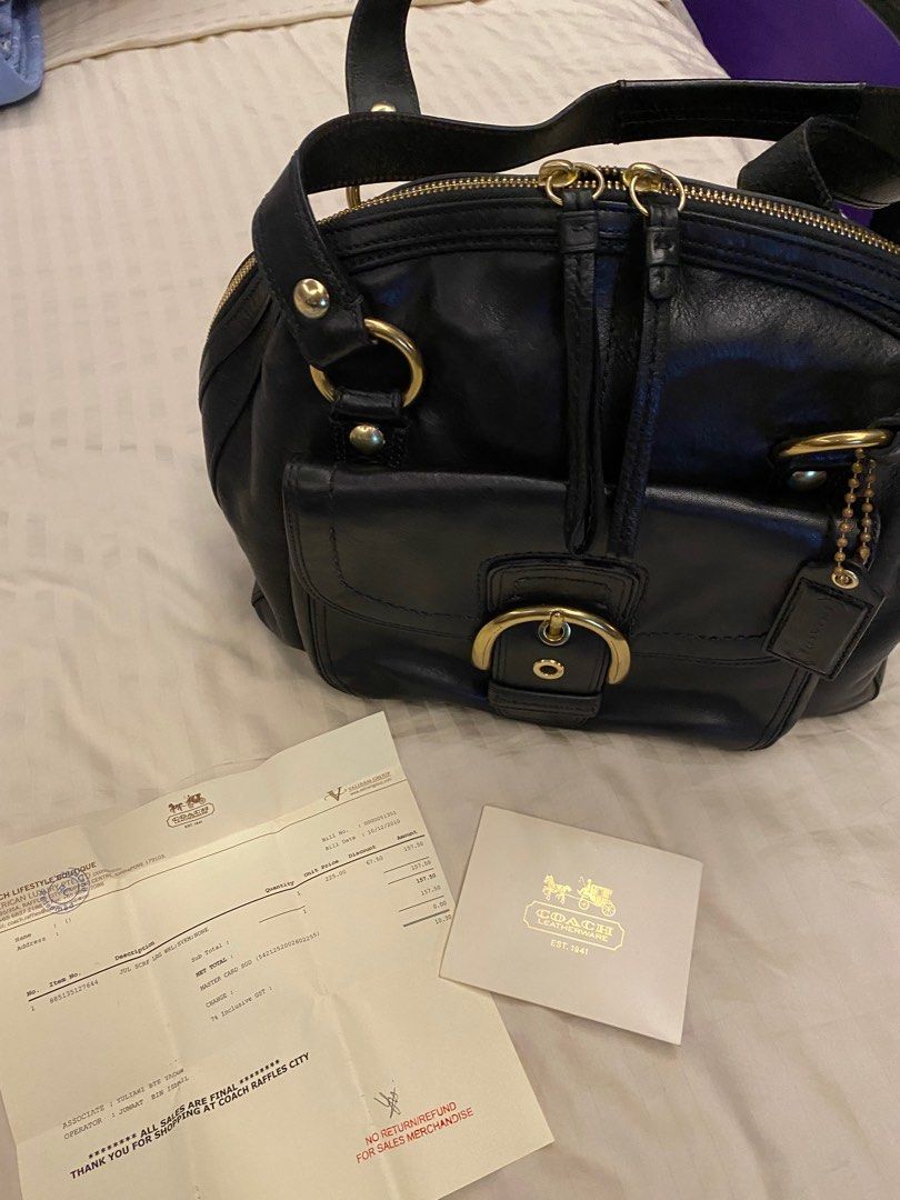 Coach Leather with receipt, Women's Fashion, Bags & Wallets, Shoulder ...