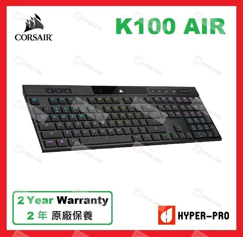 Corsair K100 AIR WIRELESS RGB Ultra-Thin Mechanical Gaming Keyboard ...