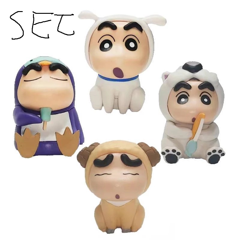 Crayon Shin Chan Goat Polar Bear Cute Anime Figure Pvc Toy Model ...