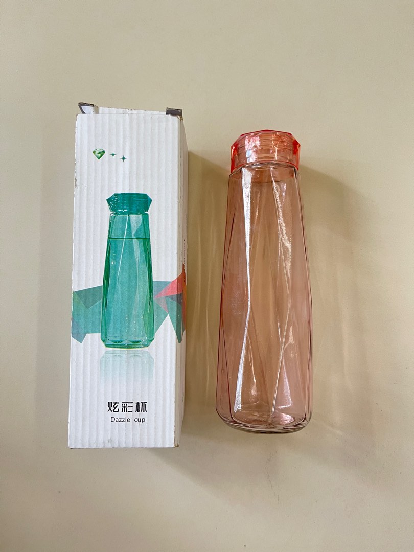 Dazzle Glass Bottle with Screw Cap, Furniture & Home Living, Kitchenware & Tableware, Water ...
