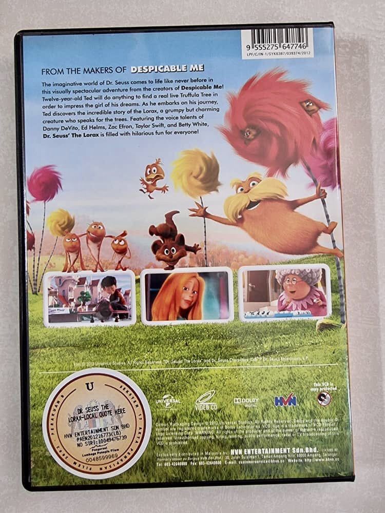 Dr Seuss - The Lorax DVD, Hobbies & Toys, Music & Media, CDs & DVDs on ...