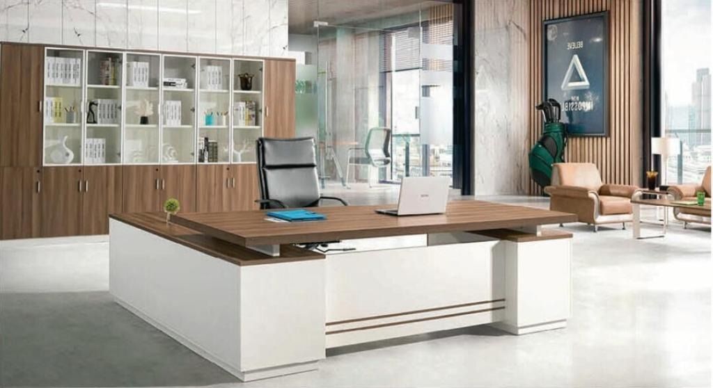 DT 016 Director Table w L-Shape Cabinet / Executive Table, Furniture ...