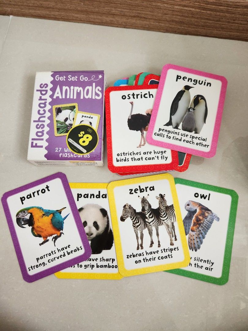 Educational Animal flash cards montessori, Hobbies & Toys, Toys & Games ...