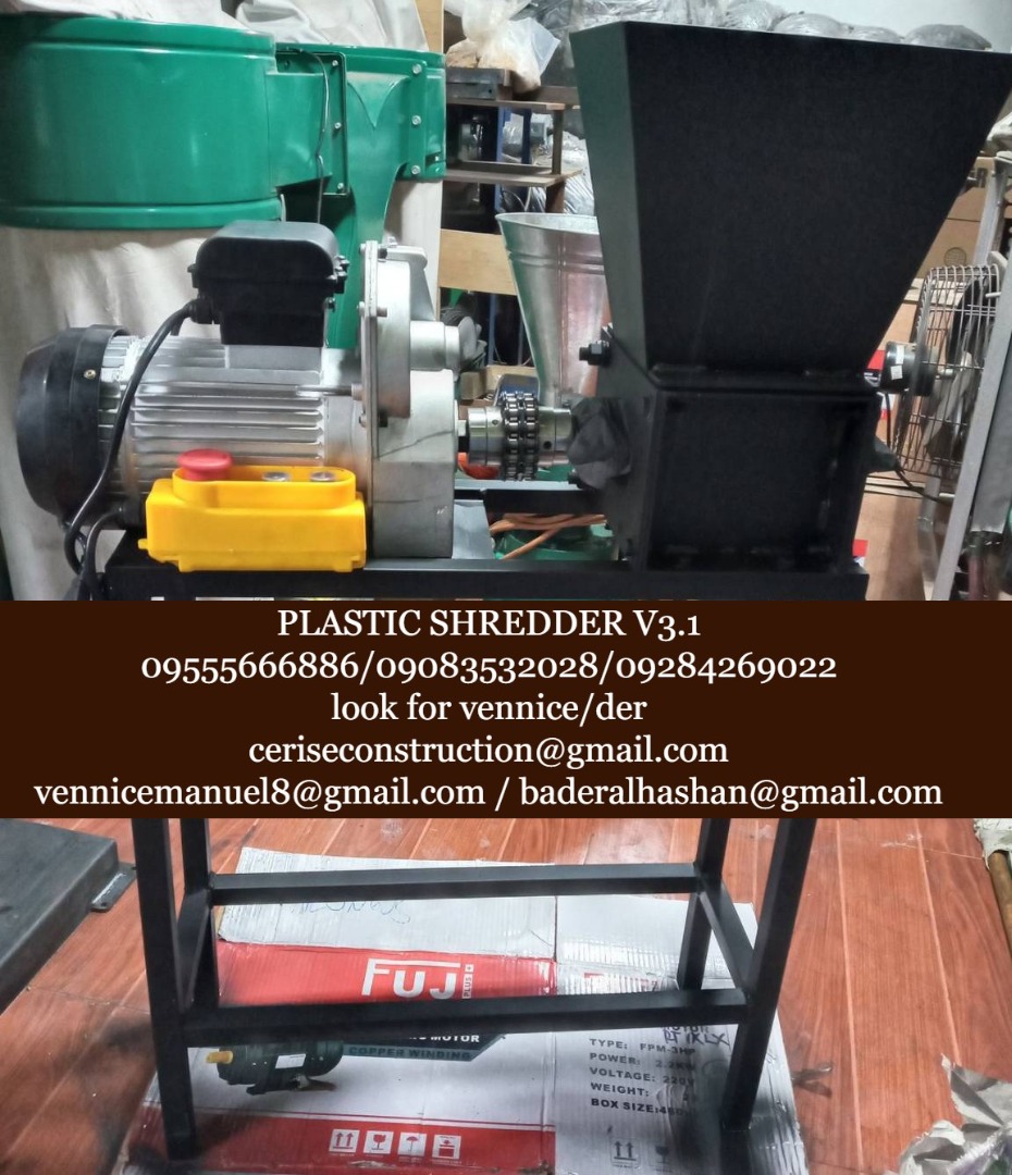 Electric Plastic shredder V3.1, Commercial & Industrial, Construction ...