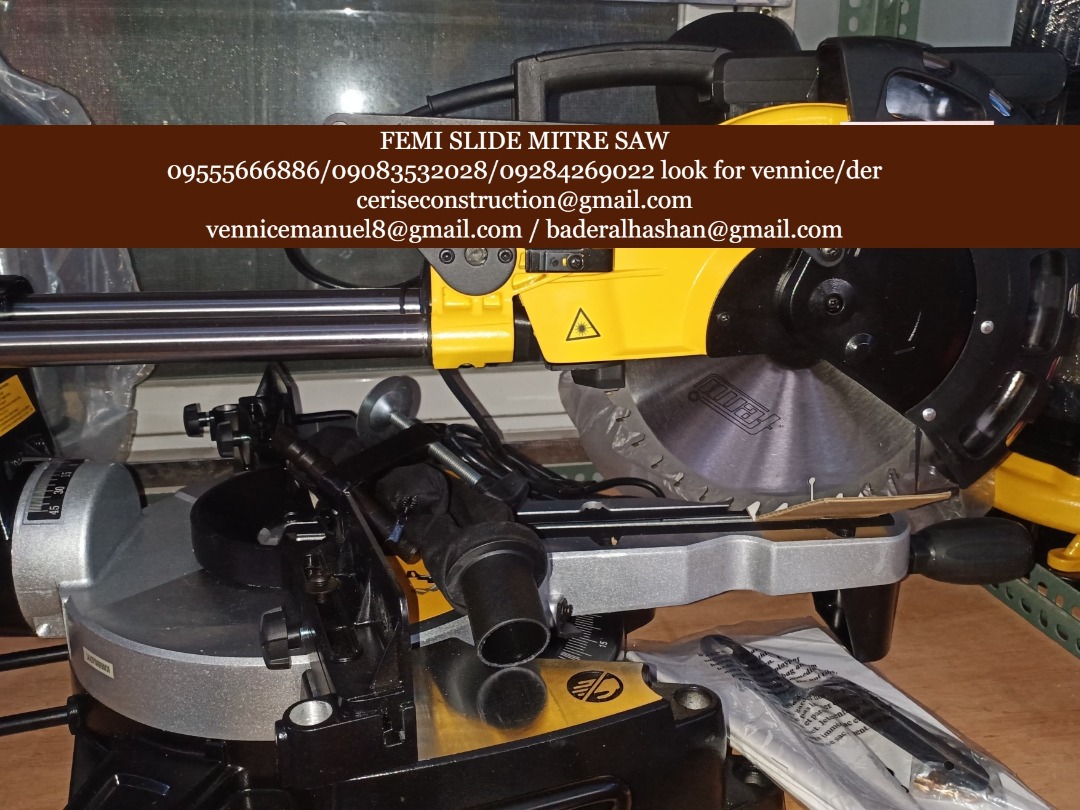 FEMI slide mitre saw, Commercial & Industrial, Construction Tools ...