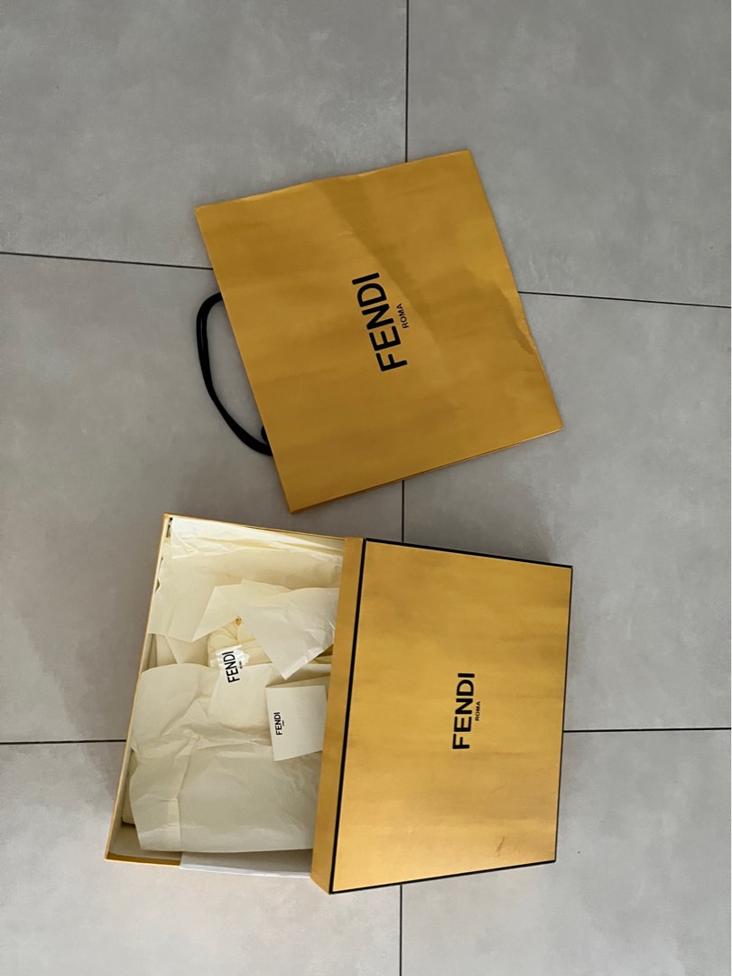 FENDI box & paper bag, Luxury, Bags & Wallets on Carousell