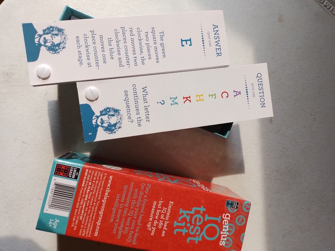 Genuis IQ test Kit, Hobbies & Toys, Toys & Games on Carousell