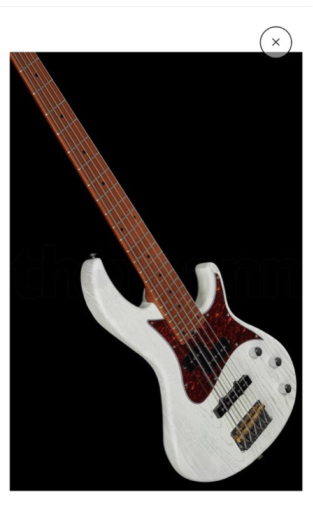 Harley Benton JP-55OP White 5 string bass guitar, Hobbies & Toys, Music ...
