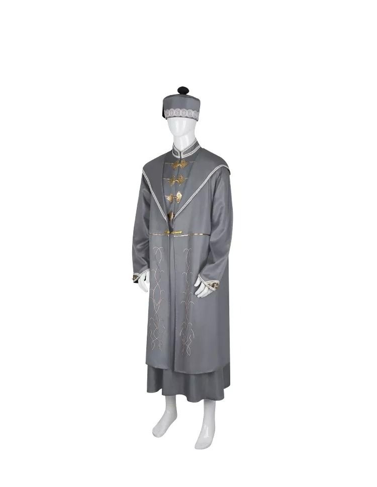 Harry Potter Dumbledore Costume Cosplay Gray 3 Piece Set, Men's Fashion ...