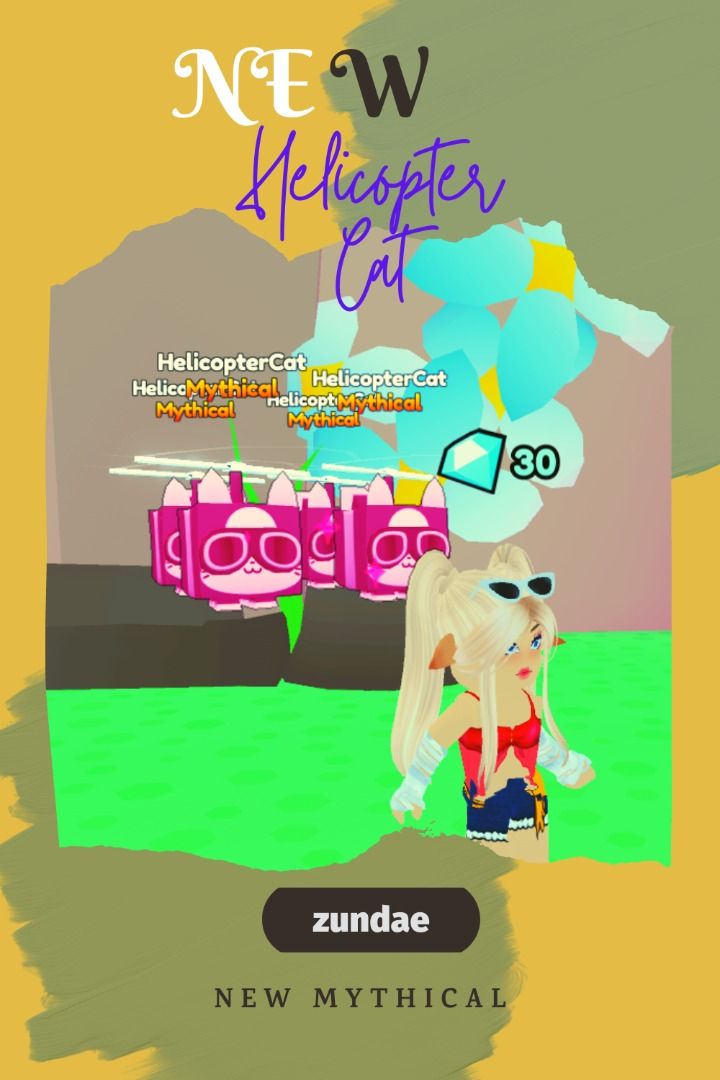 Helicopter Cat Rainbow [NORMAL] || Pet Simulator X, Video Gaming, Video ...