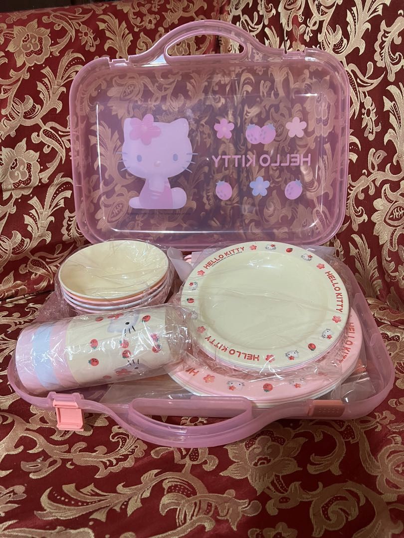 Authentic Hello Kitty Picnic Set, Furniture & Home Living, Kitchenware ...