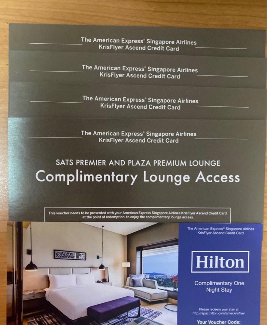 Hilton hotel voucher and airport lounge voucher, Tickets & Vouchers ...