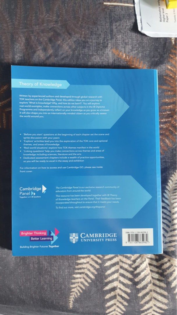 IB TOK Book Cambridge, Hobbies & Toys, Books & Magazines, Textbooks on ...