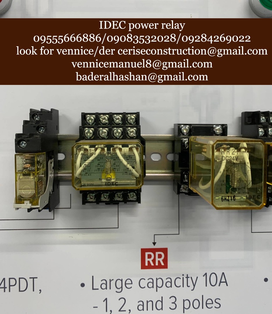 IDEC power relay, Commercial & Industrial, Construction & Building ...