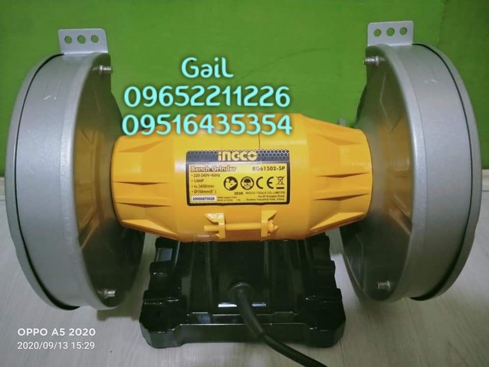 INGCO 1/4HP Bench Grinder, Commercial & Industrial, Construction Tools ...