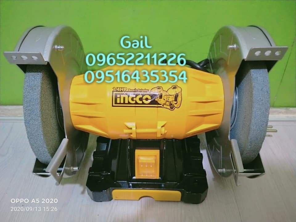 INGCO 1/4HP Bench Grinder, Commercial & Industrial, Construction Tools ...