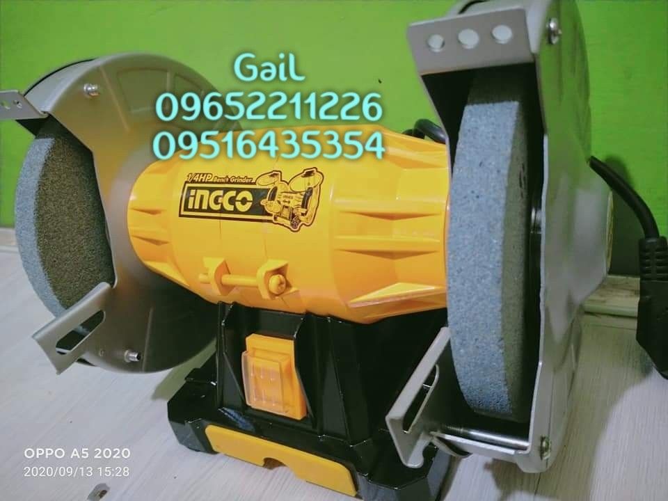 INGCO 1/4HP Bench Grinder, Commercial & Industrial, Construction Tools ...