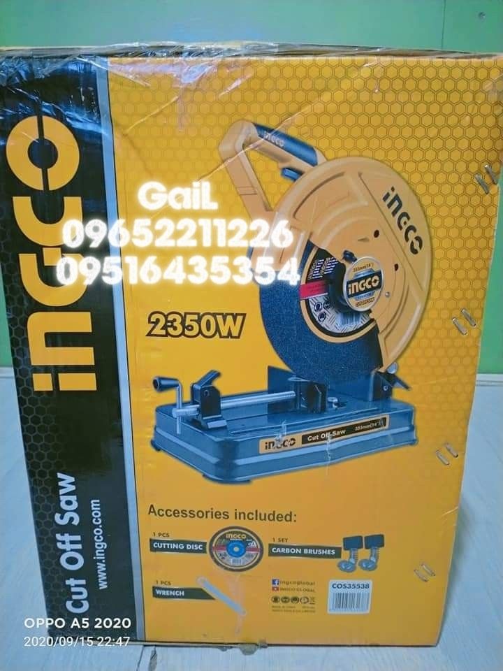 INGCO 2350W, 14" Cut Off Saw, Commercial & Industrial, Construction ...
