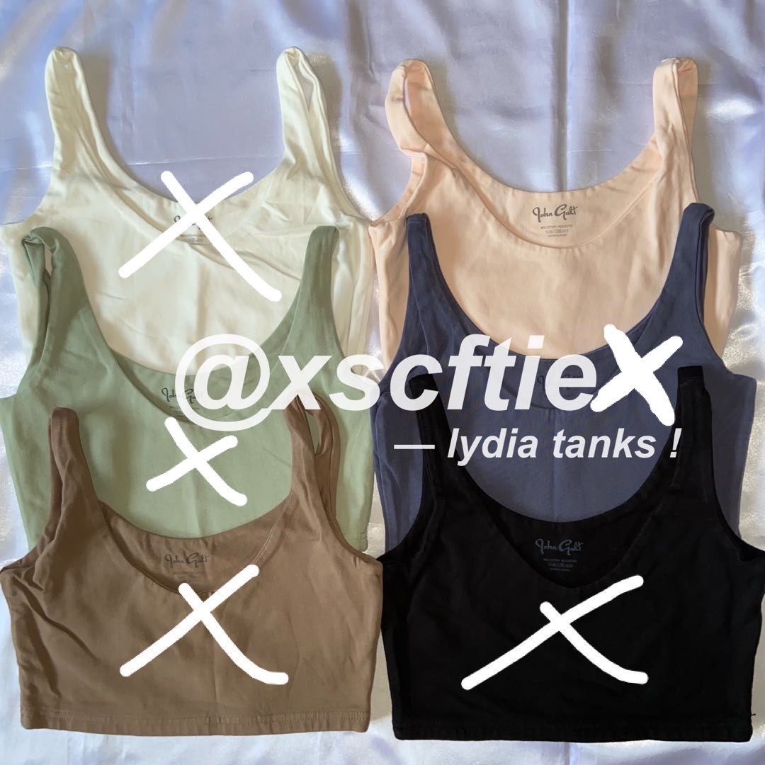 INSTOCK brandy melville lydia tanks in brown dusty blue white light ...