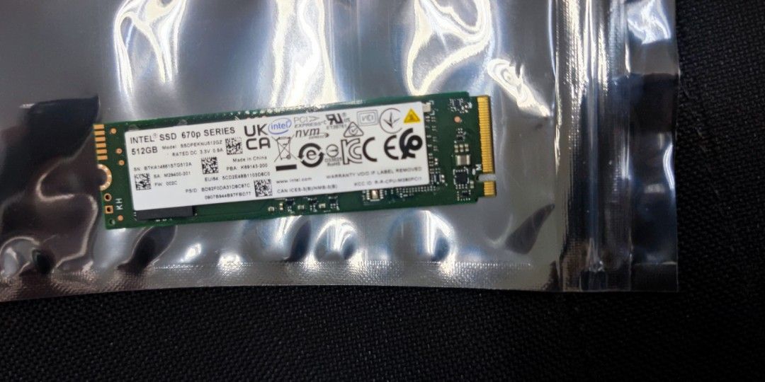 Intel SSD 512GB NVME M.2, Computers & Tech, Parts & Accessories, Computer Parts on Carousell