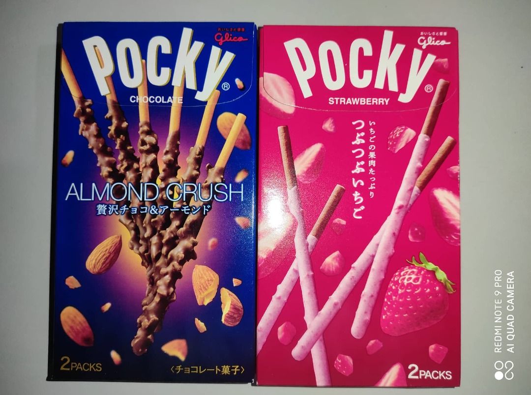 Japan Pocky Almond Crush, Strawberry, Food & Drinks, Packaged & Instant ...