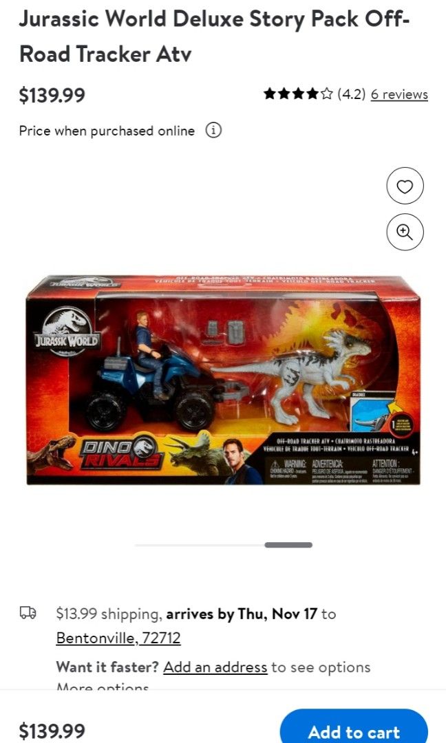 Jurassic World Dino Rivals Off-road Tracker ATV Dracorex Dinosaur ...