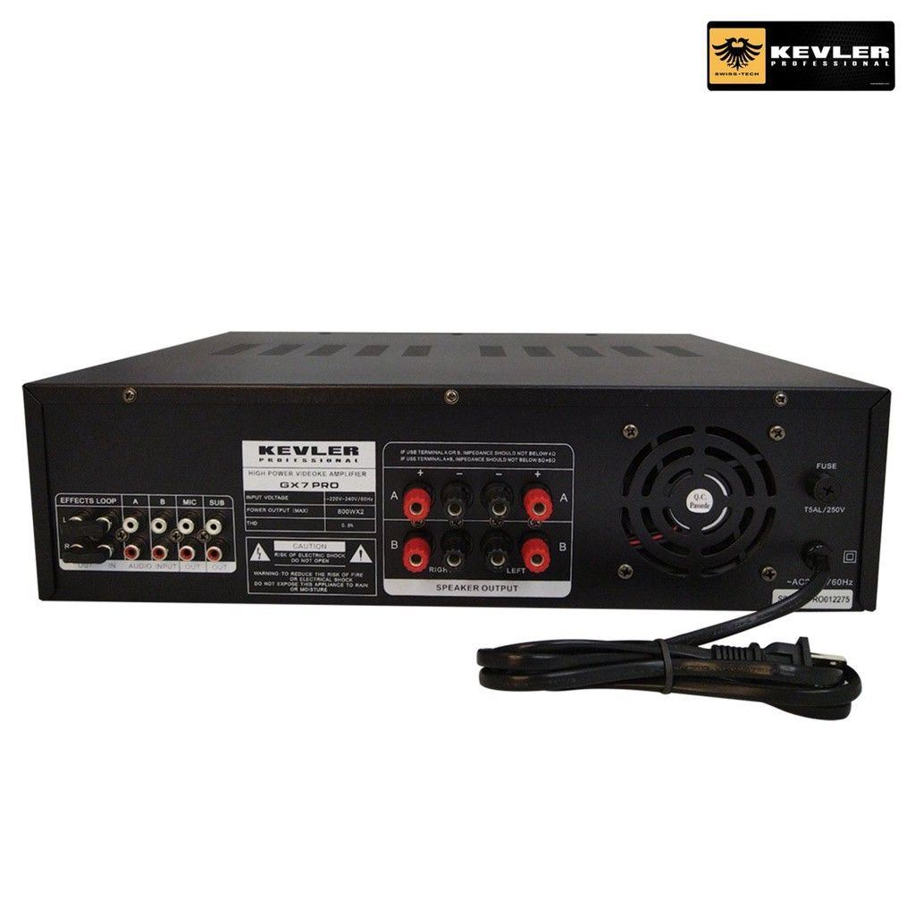 Kevler GX-7 PRO High Power Videoke Amplifier ( 800 Watts x 2 ), Audio ...