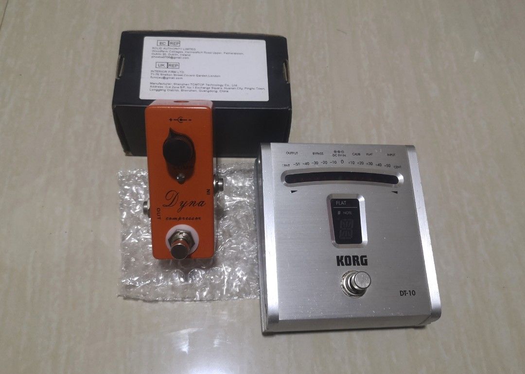 Korg dt10 digital tuner pedal and dyna compressor, Hobbies & Toys ...