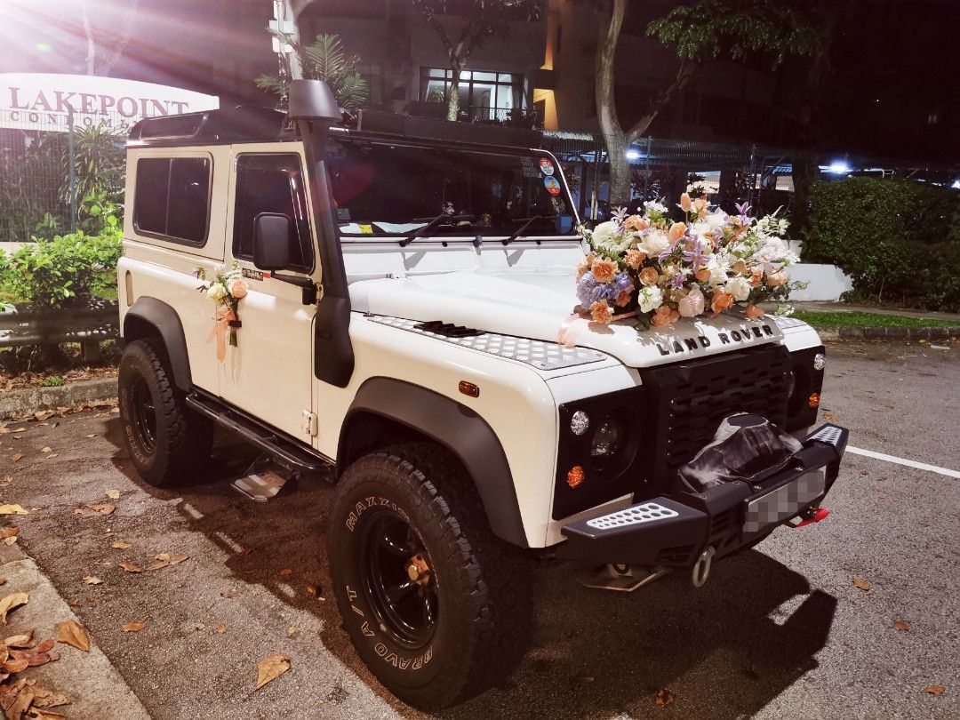 Land Rover Defender Wedding Car, Cars, Car Rental on Carousell