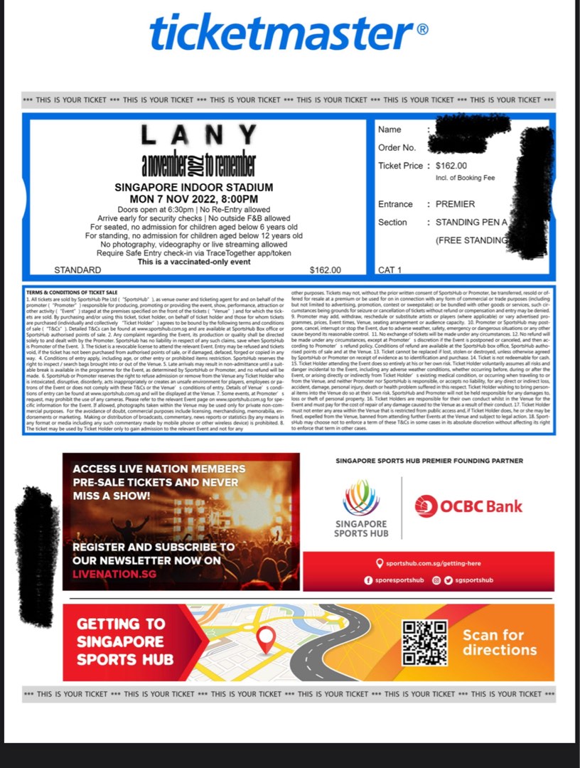 LANY concert ticket, Tickets & Vouchers, Event Tickets on Carousell