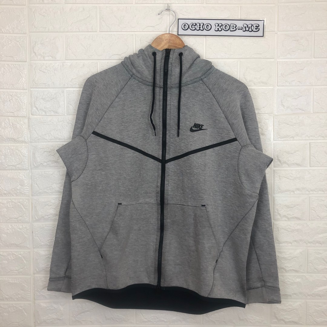 LIGHT GRAY NIKE TECH FLEECE JACKET, Men's Fashion, Coats, Jackets and ...