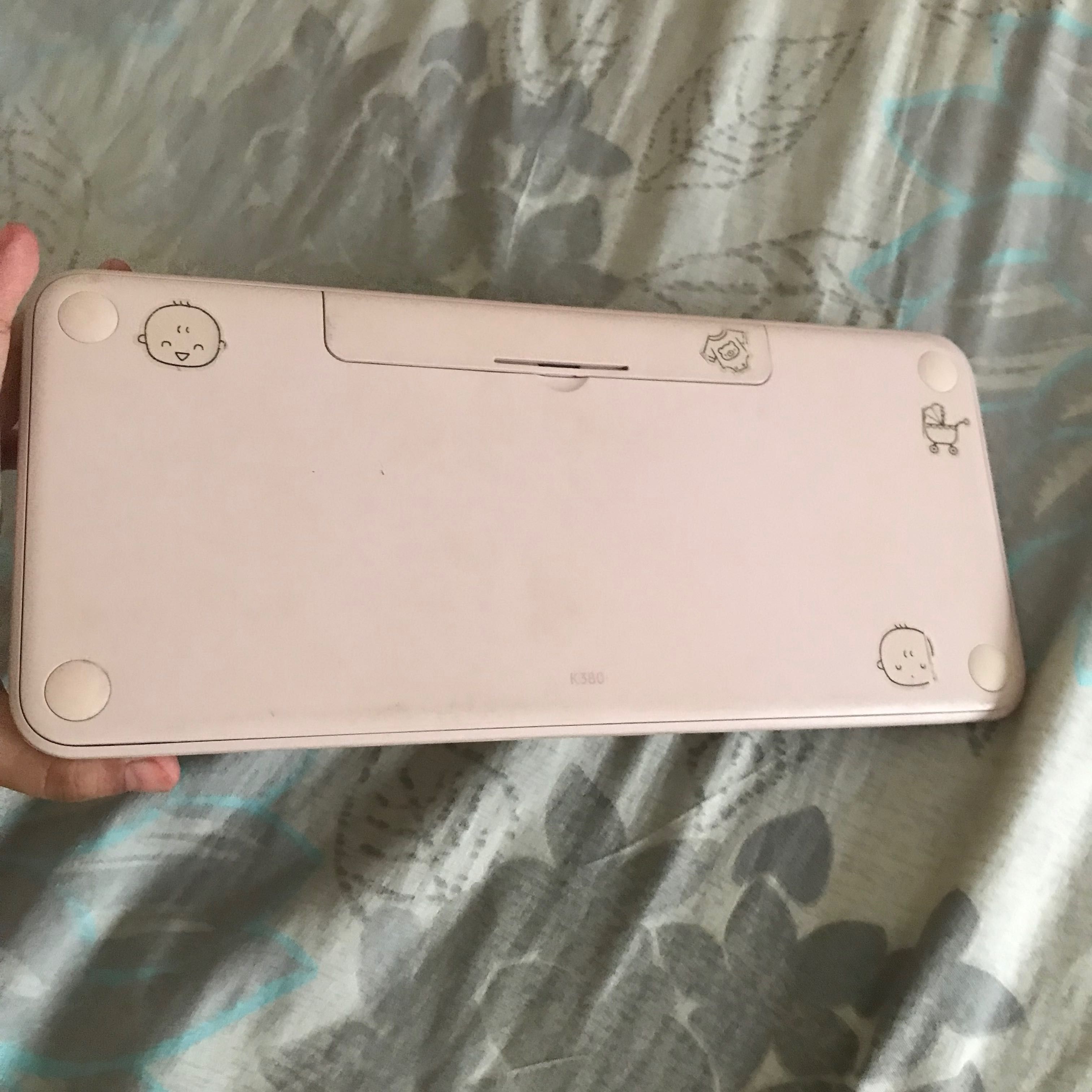 Logitech Wireless keyboard (light pink), Computers & Tech, Parts ...