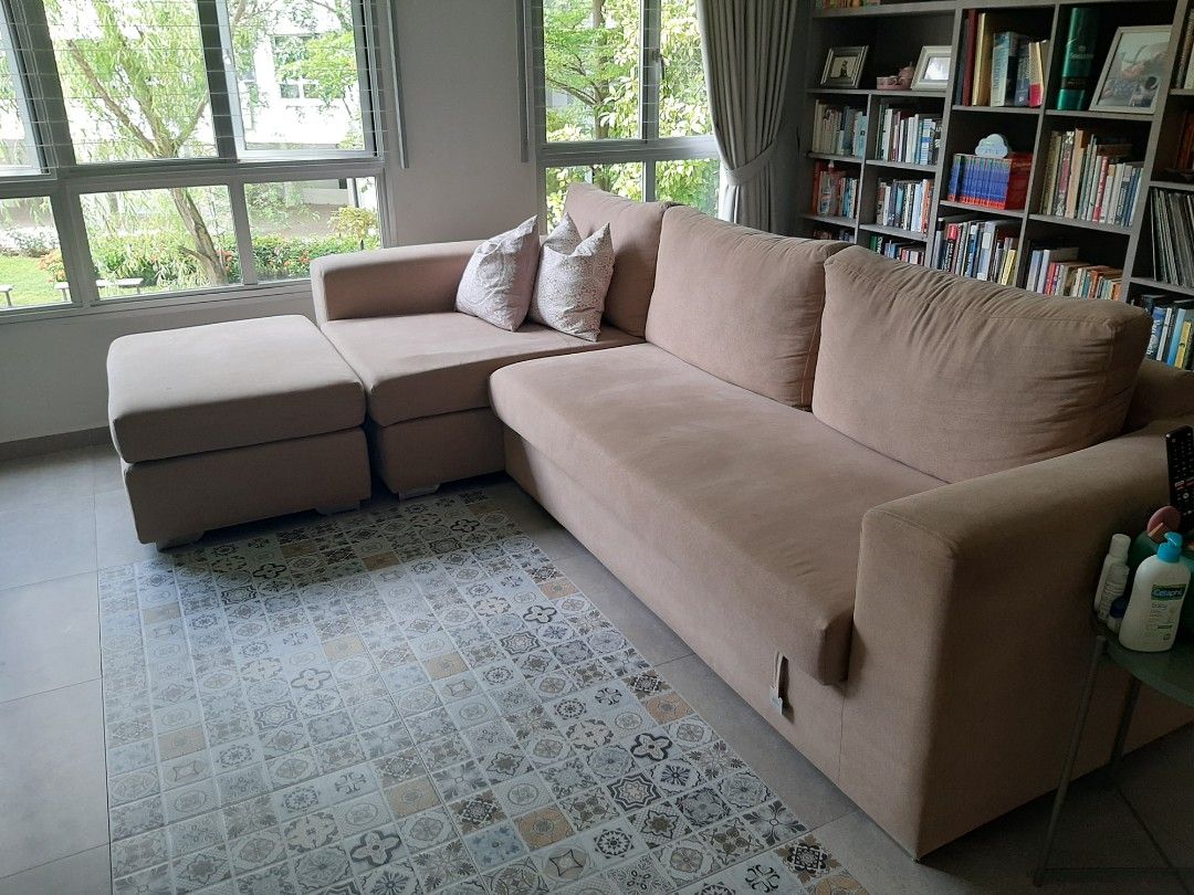 L-shaped sofa from courts, Furniture & Home Living, Furniture, Sofas on ...